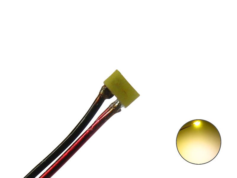 www.modellbahn-exklusiv.de - SMD LED 0201 mit Kupferlackdraht warmweiß